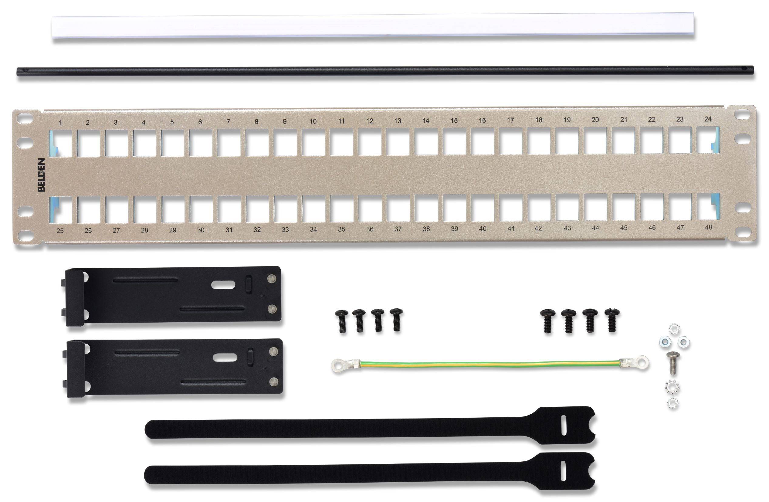 Shielded Modular Patch Panel, 48pt, 2RU | Procraft Supply